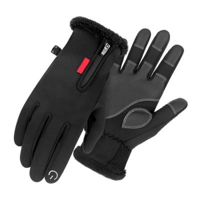Chine Laine noire étanche à l'air chaud en hiver Gants de moto à écran tactile Logo personnalisé à vendre
