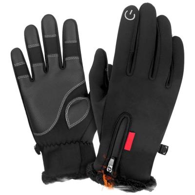 Chine Laine noire étanche à l'air chaud en hiver Gants de moto à écran tactile Logo personnalisé à vendre
