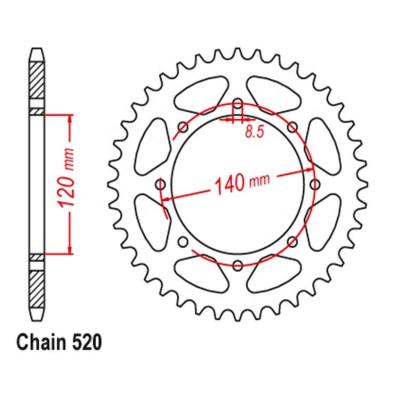 중국 카와사키 KLE400 KLE500 KLR650 KLX650 45 스틸/A3 스틸에 맞춤형 37-47T 후방 스프레킷 판매용