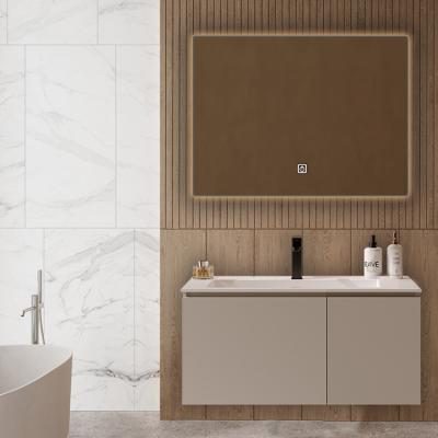 Chine Vanité de salle de bains d'ardoise de rectangle de SONSILL avec la lumière de miroir de LED à vendre