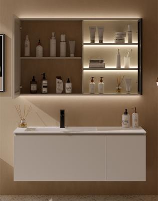 Chine Vanité de salle de bains d'ardoise de rectangle de SONSILL avec la lumière de miroir de LED à vendre