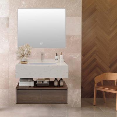 Chine ensemble en bois solide de vanité de Cabinets de vanité de salle de bains de 80*25*50cm avec l'évier à vendre
