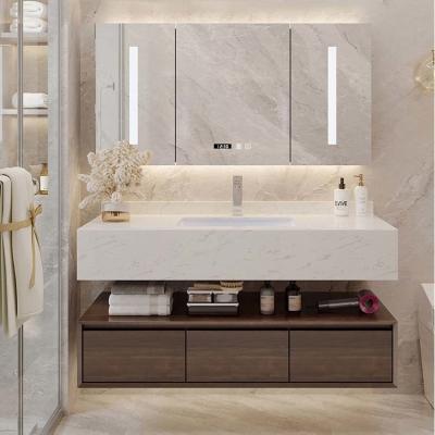 Chine ensemble en bois solide de vanité de Cabinets de vanité de salle de bains de 80*25*50cm avec l'évier à vendre