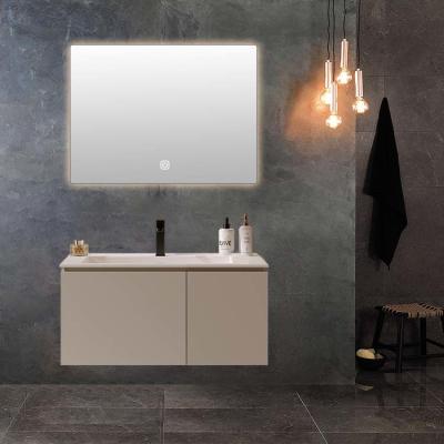 Chine Cabinets en bois de miroir de salle de bains de la vanité 70kg de salle de bains de 80cm avec les lumières menées à vendre