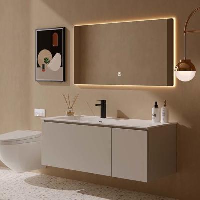 Chine Cabinets en bois de miroir de salle de bains de la vanité 70kg de salle de bains de 80cm avec les lumières menées à vendre