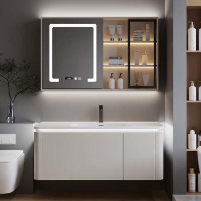 Chine Cabinet de salle de bains fixé au mur en bois solide de la vanité 80*50*48cm de salle de bains d'ardoise petit à vendre