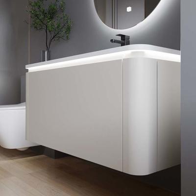 Chine Cabinet de salle de bains fixé au mur en bois solide de la vanité 80*50*48cm de salle de bains d'ardoise petit à vendre