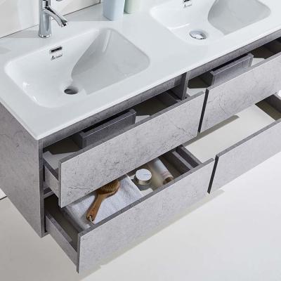 Chine Le miroir fixé au mur d'évier de Cabinet de meubles de salle de bains a placé la vanité en bois de salle de bains à vendre