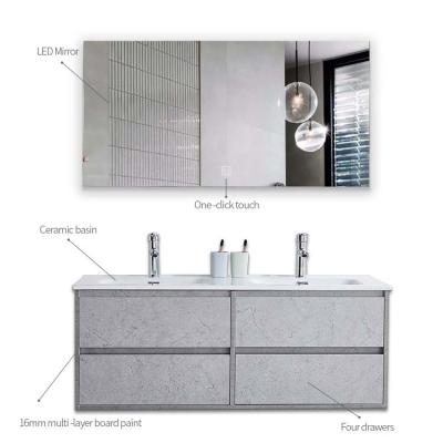 Chine Matériel non peint de conseil de rectangle mené par contreplaqué de Cabinet de miroir de salle de bains à vendre