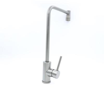 중국 Single Hole Brushed Kitchen Sink Faucet Hot Cold Water Taps Stainless Steel Kitchen Faucet 판매용