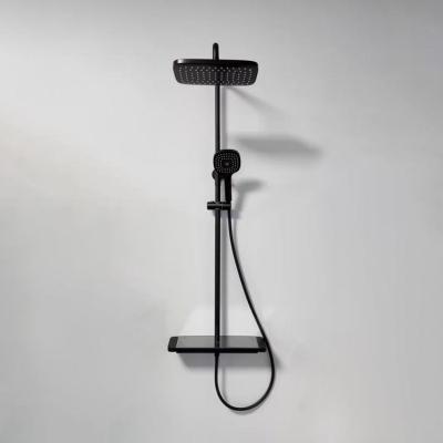 중국 Hot Water Shower Head Faucet Black Shower Set Stainless Steel Bathtub Faucet 판매용