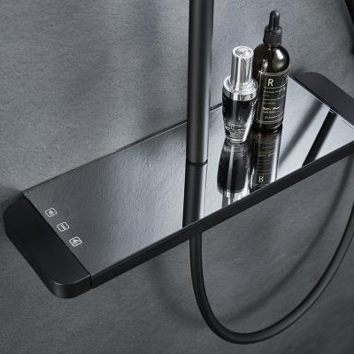 Κίνα Shower Set Black Wall Mounted Stainless Steel Rain Shower Set Mixer Faucet προς πώληση