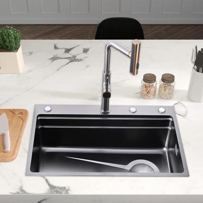 Chine Nano Silver Single Slot Stainless Steel Kitchen Sink Inner Basin Size 660*405mm à vendre