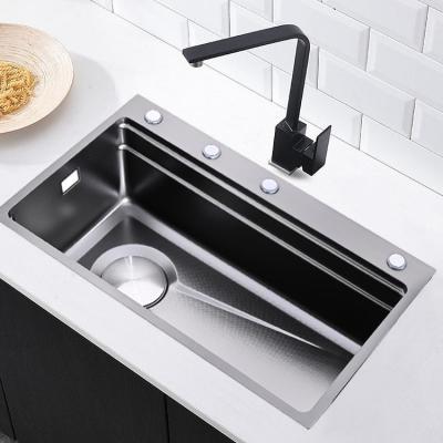 Chine Nano Silver Single Slot Stainless Steel Kitchen Sink Inner Basin Size 660*405mm à vendre