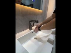 Vanité de salle de bains d'ardoise de rectangle de SONSILL avec la lumière de miroir de LED