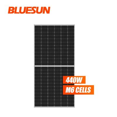 China Panel Solar Frame 35mm 455watt Tier 1 Factory Panel Pv Tuv Certificate Bluesun Solar Panel Cell 166mm for sale