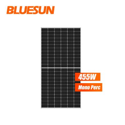 China Bluesun 166mm Solar Panel 72 BLUESUN Mono 460W 455W 450W Solar Half Cells Perc Half Cell Panels for sale