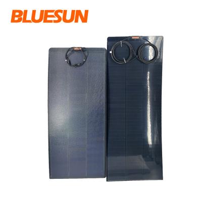 China Bluesun Energy Solar Flexible 12 Volt Flexible with Adhesive Solar Panel 110w 160w for Home and Car for sale
