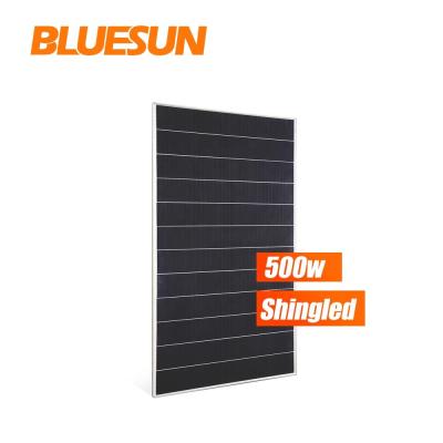 China Bluesun HJT 500w 510w 520w 530w Shingled Sun Power Solar Panel Bificial in Good Price for sale