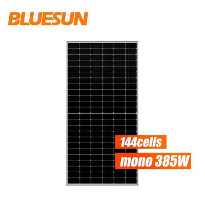 China High Power Bluesun Perc Mono Solar Panel Perc Half Cut Solar Panels 24 Volt 144cell for sale