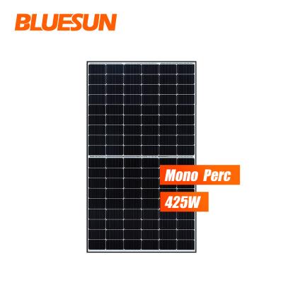 China Bluesun Photovoltaic Panel Solar Mono 400W 410W 420W 425W Half Cell Solar Panel Black Frame Costo for Home Use for sale