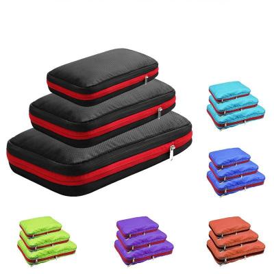 Cina Cubi di imballaggio a compressione 40x30x20 cm per bagaglio a mano Organizzatore di viaggio 3 pezzi in vendita