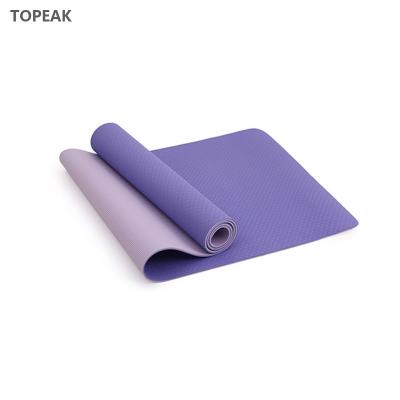 Cina Stuoia porpora di esercizio di Mat Tpe Material 8mm 10mm di yoga di colore del doppio due di rossi carmini in vendita
