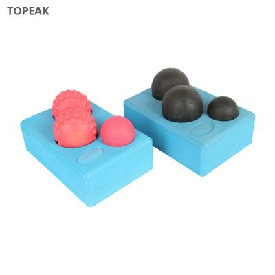 中国 4インチ3インチのエヴァのヨガのブロック2パックのYogabodyのマッサージの球の自己のマッサージ 販売のため
