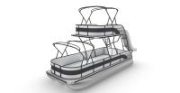Quality 12 People Double Decker Pontoon Boat Two Levels For Relaxation And Entertainment for sale