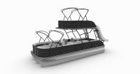 Quality Aluminium Structure Double Level Pontoon Boat With Stereo System For Cruising for sale