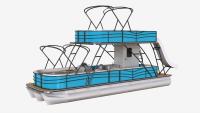 Quality Customizable Double Decker Pontoon Party Boat 22-26 Person With 3.0m Width for sale