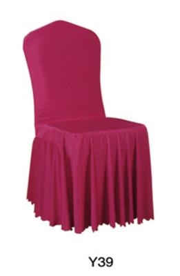China Wedding polyester universal chair cover white banquet tablecloth and table cover (Y-39) for sale