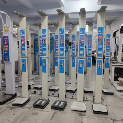 China Blue Ultrasonic Body Height and Weight Scale Folding Design for Accurate Measurements for sale