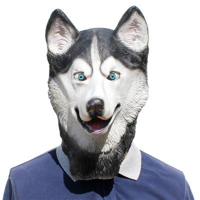Cina Maschere animali di gomma altamente simulate del lattice, siberiano Husky Dog Mask Full Face in vendita