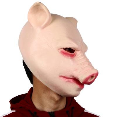Cina Il lattice animale del maiale arrabbiato diabolico di Halloween maschera la testa completa 22*35cm in vendita