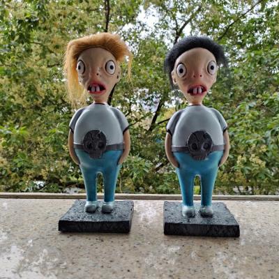 Cina Decorazione strana della scultura terrificante della bambola per il puntello originale dello scaffale per libri del lattice della bambola della statua degli amanti di orrore di idee spaventose del regalo in vendita