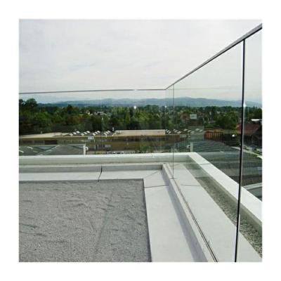 中国 EN12543 aluminium u channel for 6mm glass railing cad block 販売のため