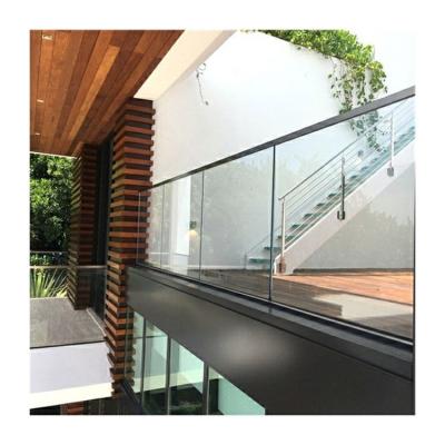 Cina Galvanised shoe base fence glass railing posts patio railings near me in vendita