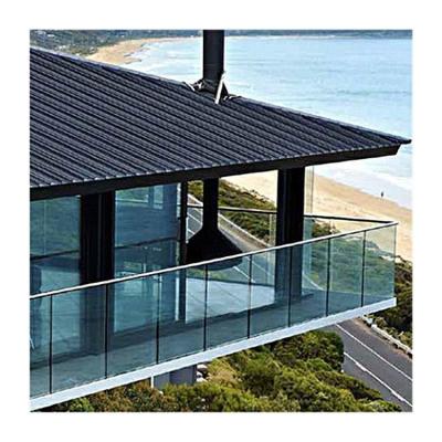 Китай Aluminium u base toughened glass balustrade tempered glass balcony railing продается