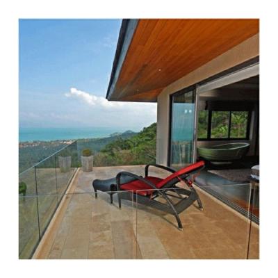 Cina Anodized aluminum u base glass panel railing stainless balcony railings in vendita
