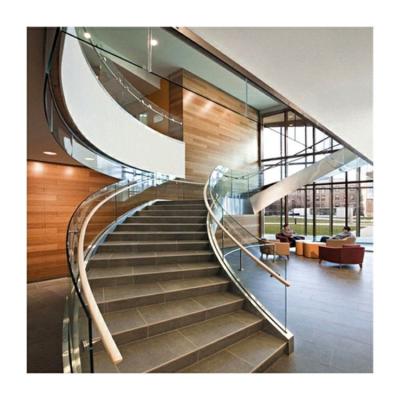 China 15mm shoe base glass balustrades and handrails exterior stair railings à venda