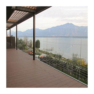 China Aluminium u base frameless glass railing price terrace railing à venda