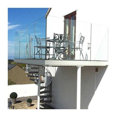 China Stainless steel u base glass balustrade clamps 10mm terrace fence à venda