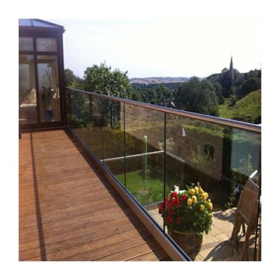 China Aluminium shoe base timber glass balustrade baluster design for terrace à venda