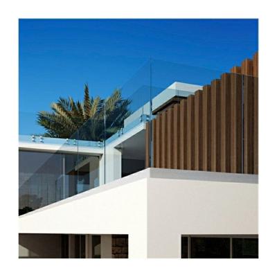 中国 Alum u channel frameless glass balustrade prices roof fence 販売のため