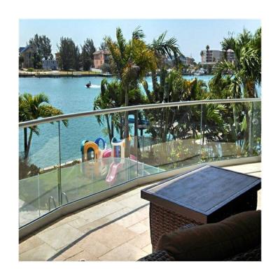 China Safe And Low Price Stainless Steel Aluminium U Base Channel Glass Railing For Staircase With Top/FWilliamArchi Mount Te koop