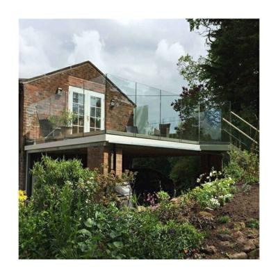 China Aluminum profile u channel glass balustrade/handrail/railing barandilla vidrio Te koop