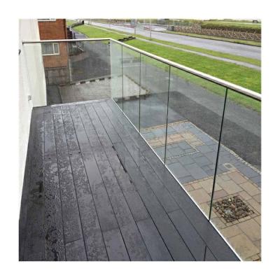 China Modern Design FWilliamArchi Mounted Curved Frameless U Channel Stainless Steel Laminated Glass Balustrade For Sale Te koop