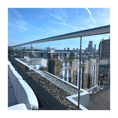 China Modern design outdoor U channel glass railings/ invisible channel railing Te koop