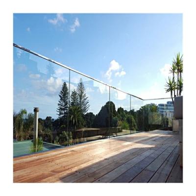 China U Channel Profile Tempered glass balustrade price per metre for Balcony Te koop